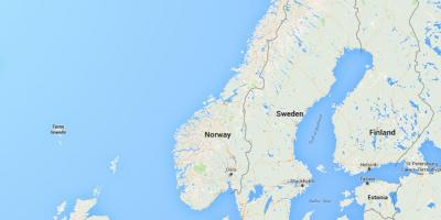 Norvegijos žemėlapis - Žemėlapiai, Norvegija (Šiaurės Europoje - Europa)